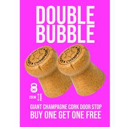 XLCORK.com's Giant Champagne Cork Door Stop and Cooler